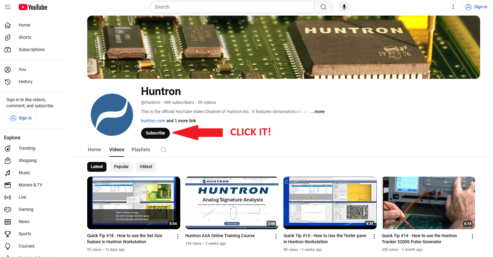 Latest Huntron YouTube Videos - Huntron News and Information
